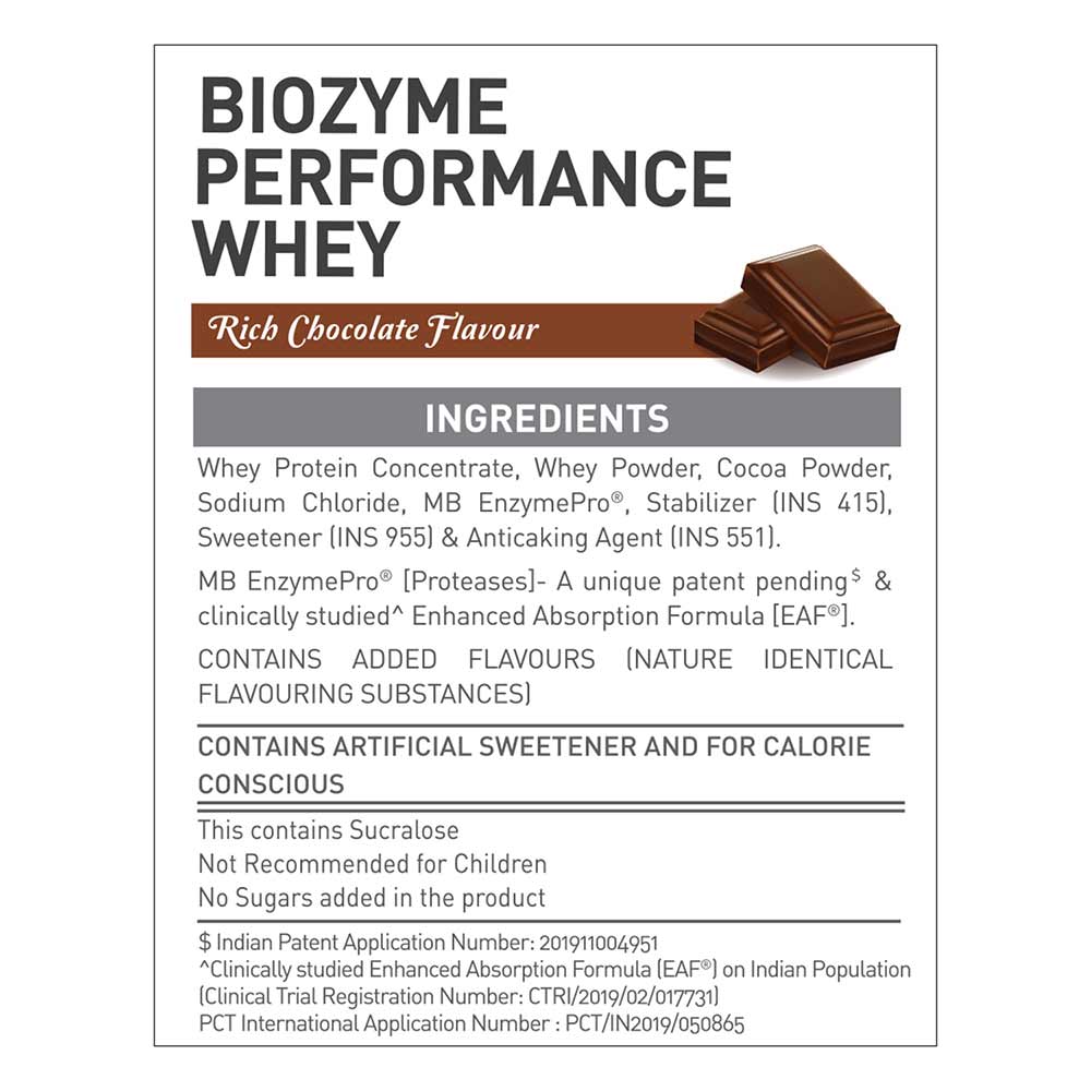 MuscleBlaze Biozyme Performance Whey Protein (4.4 lb / 2kg Rich Chocolate)