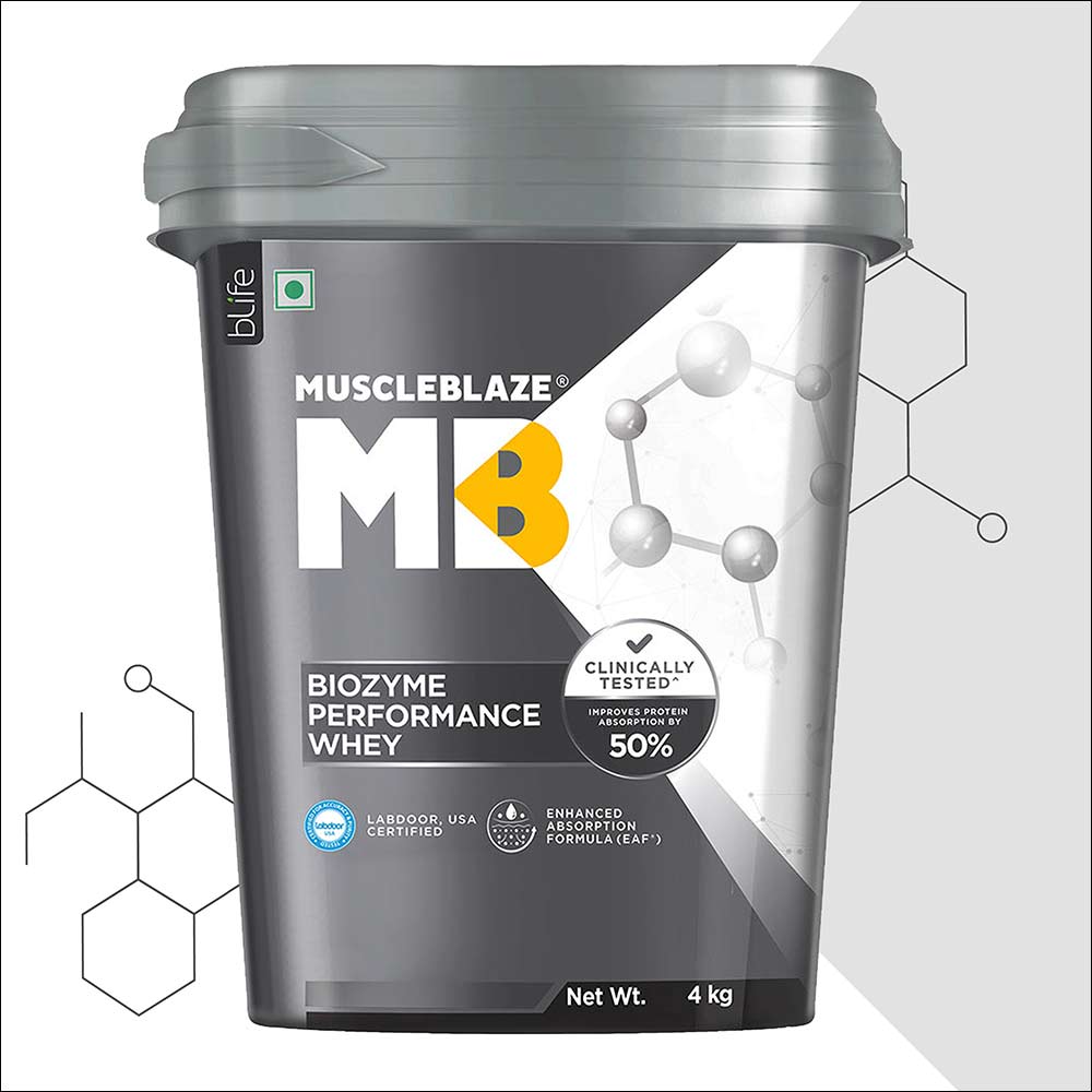 MuscleBlaze Biozyme Performance Whey Protein (4.4 lb / 2kg Rich Chocolate)