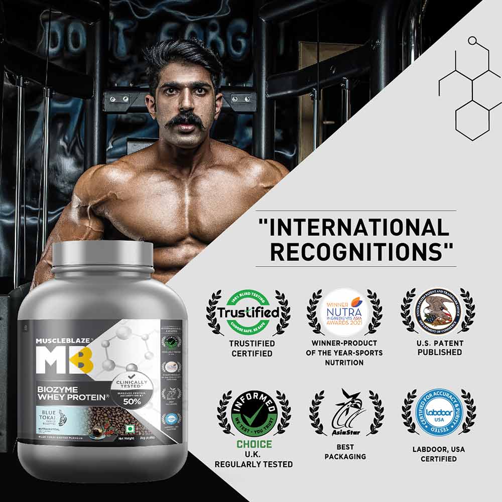 MuscleBlaze Biozyme Whey Protein - 4.4 lb (Ice Cream Chocolate)