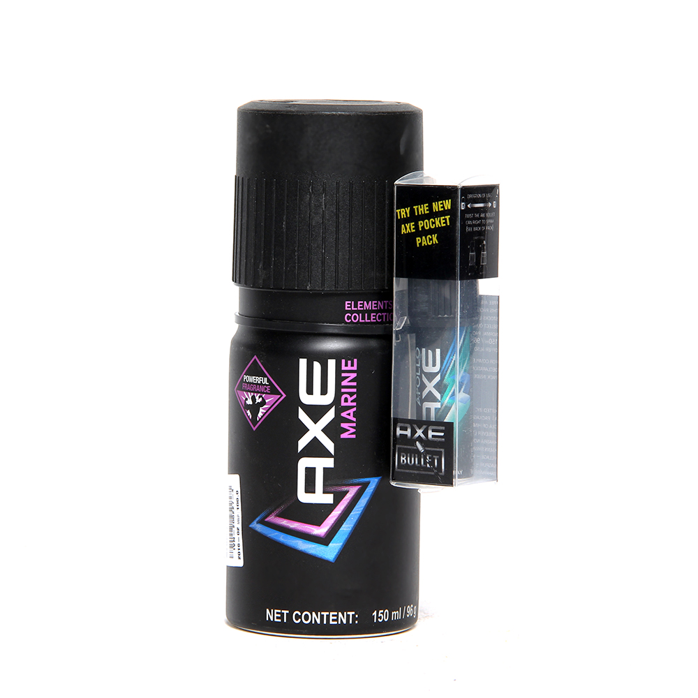 Axe Marine Deo 150 ml Limited Offer (Axe Bullet Small Deo Travel Pack ...